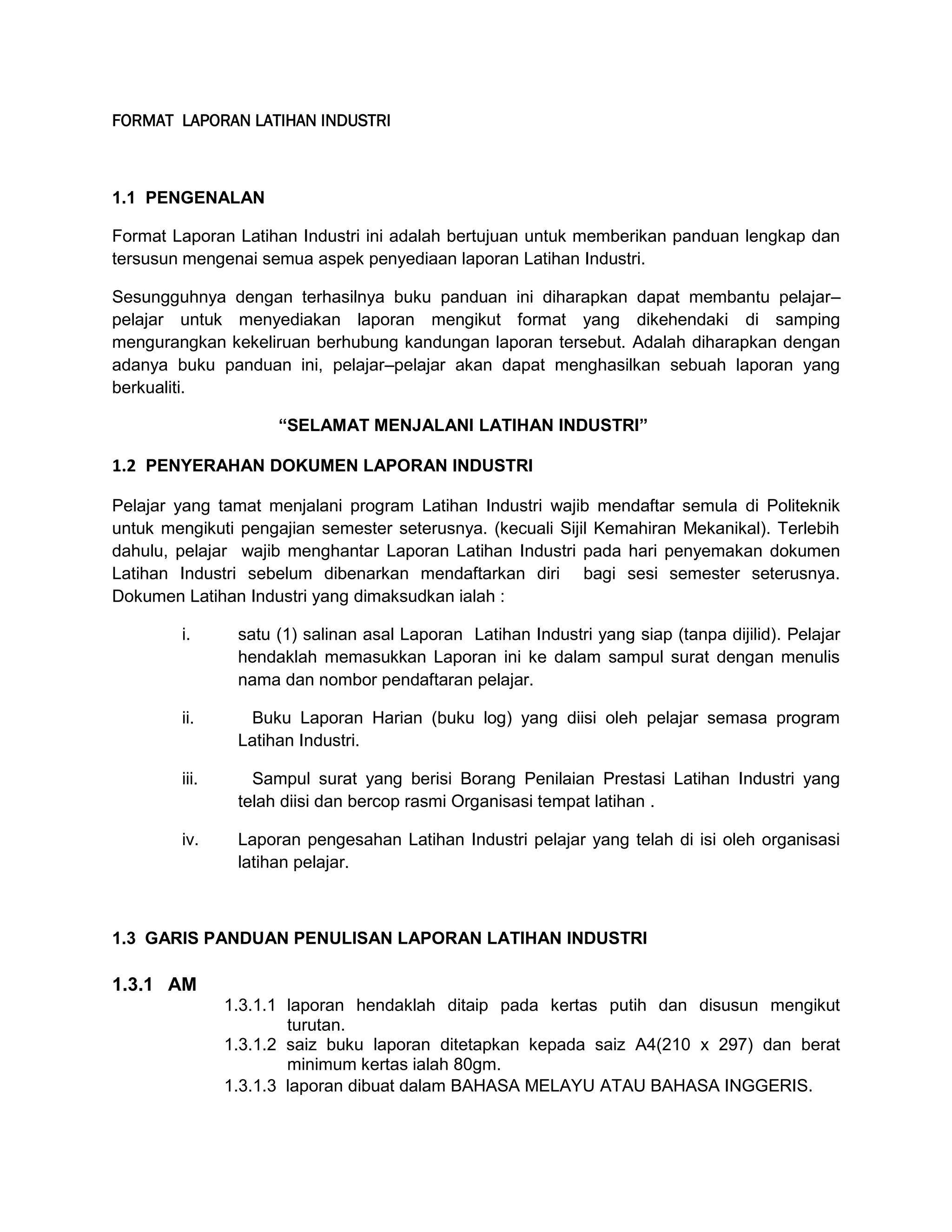 Format laporan lifix | PDF