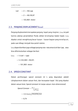 Format laporan lines plan (nsp) Ship Building Engineering 2015 ...