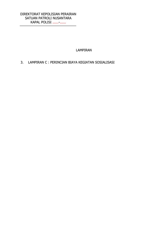 Contoh Format laporan polmas | DOCX