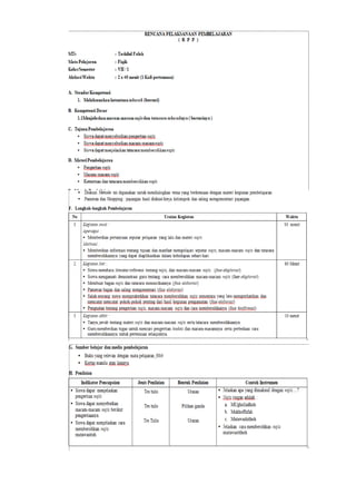 Format laporan ppl m-1 | PDF