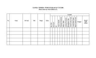 Format laporan Tutor Universitas Terbuka 2014 | DOCX