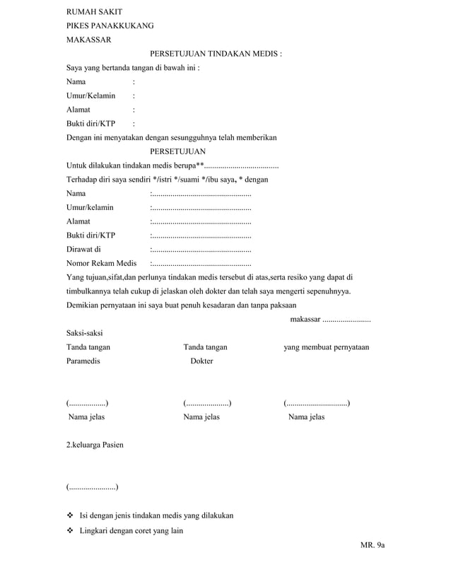 Contoh Format lembaran rm