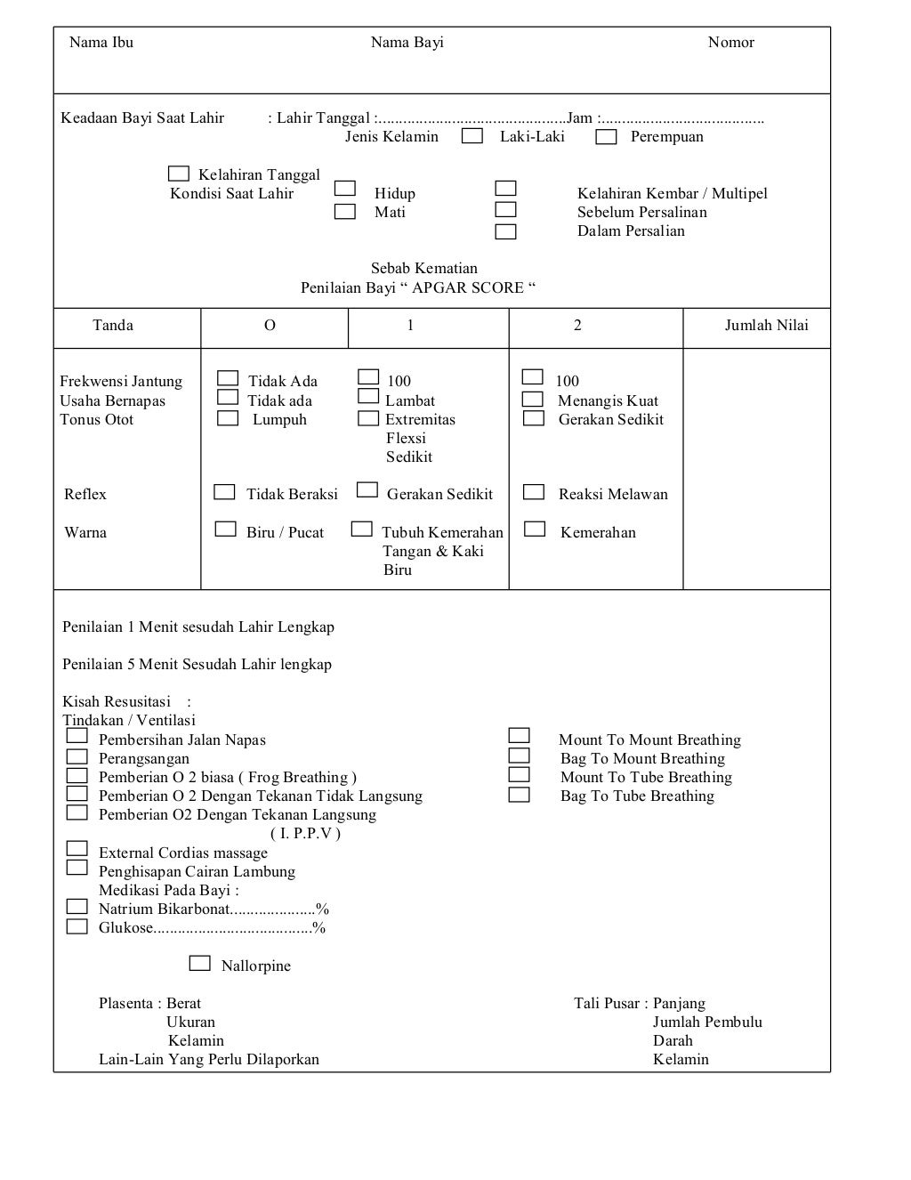 Contoh Format lembaran rm