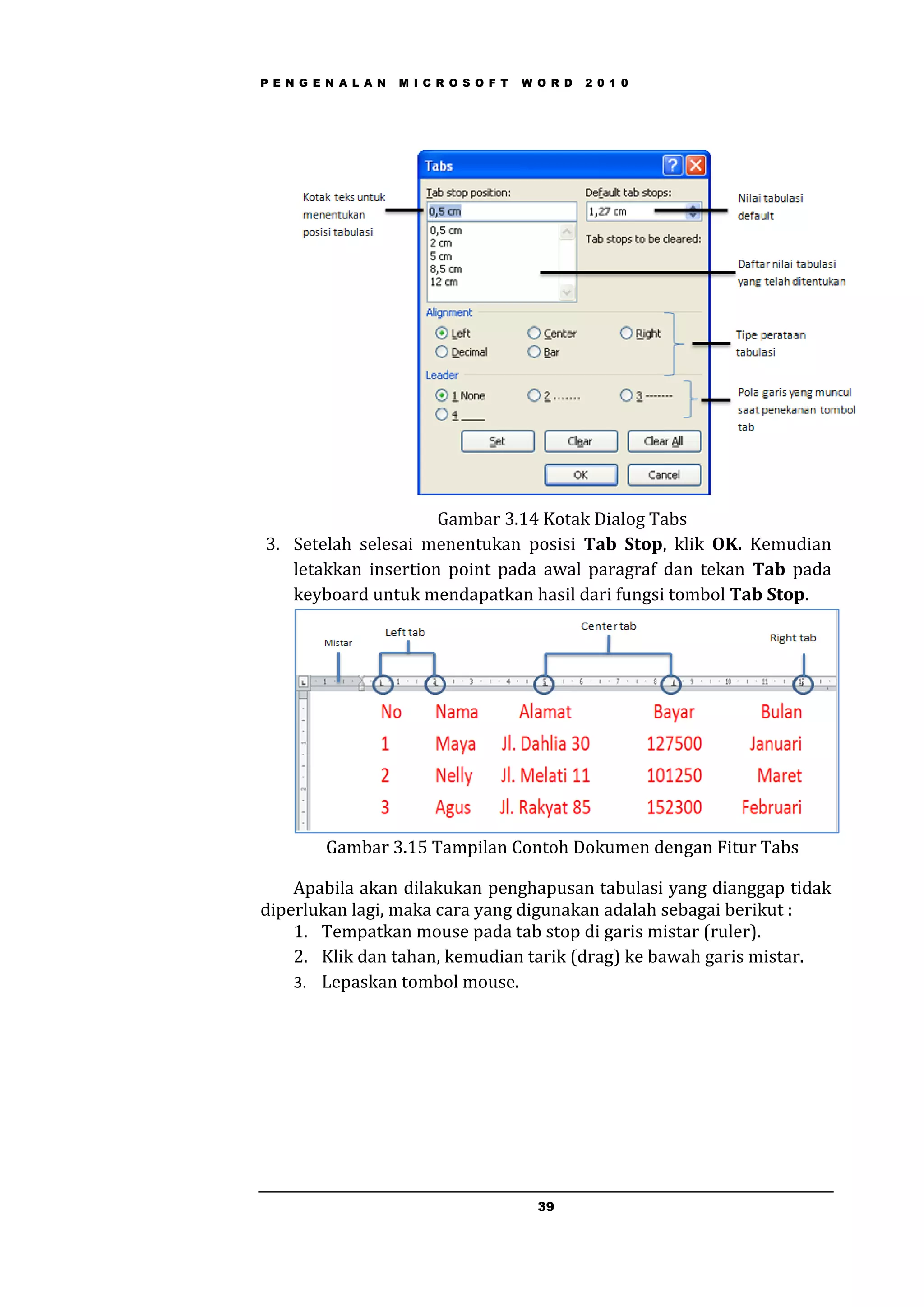 Format modul praktek word 2010 28 feb 2013 edited | PDF