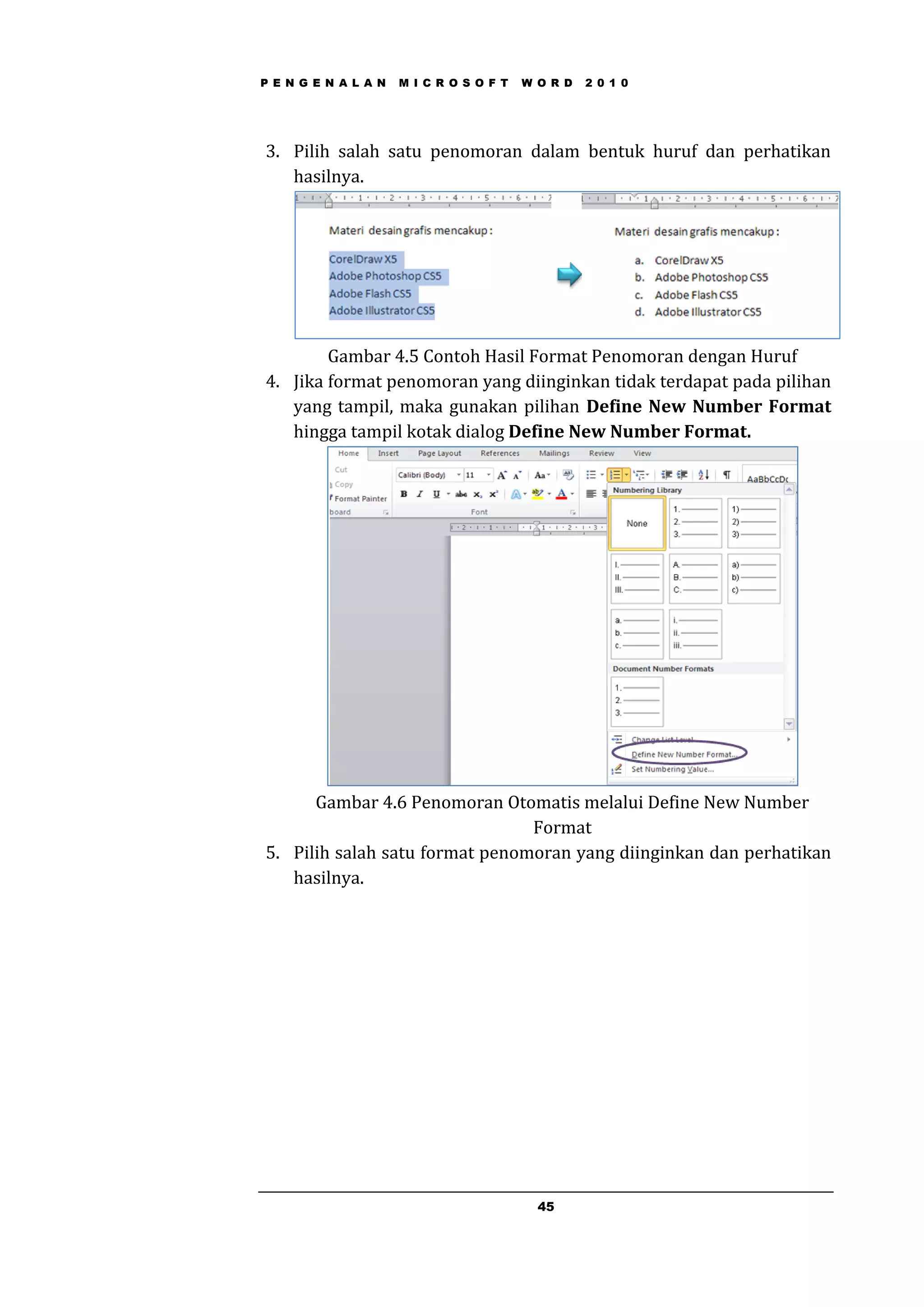 Format modul praktek word 2010 28 feb 2013 edited | PDF