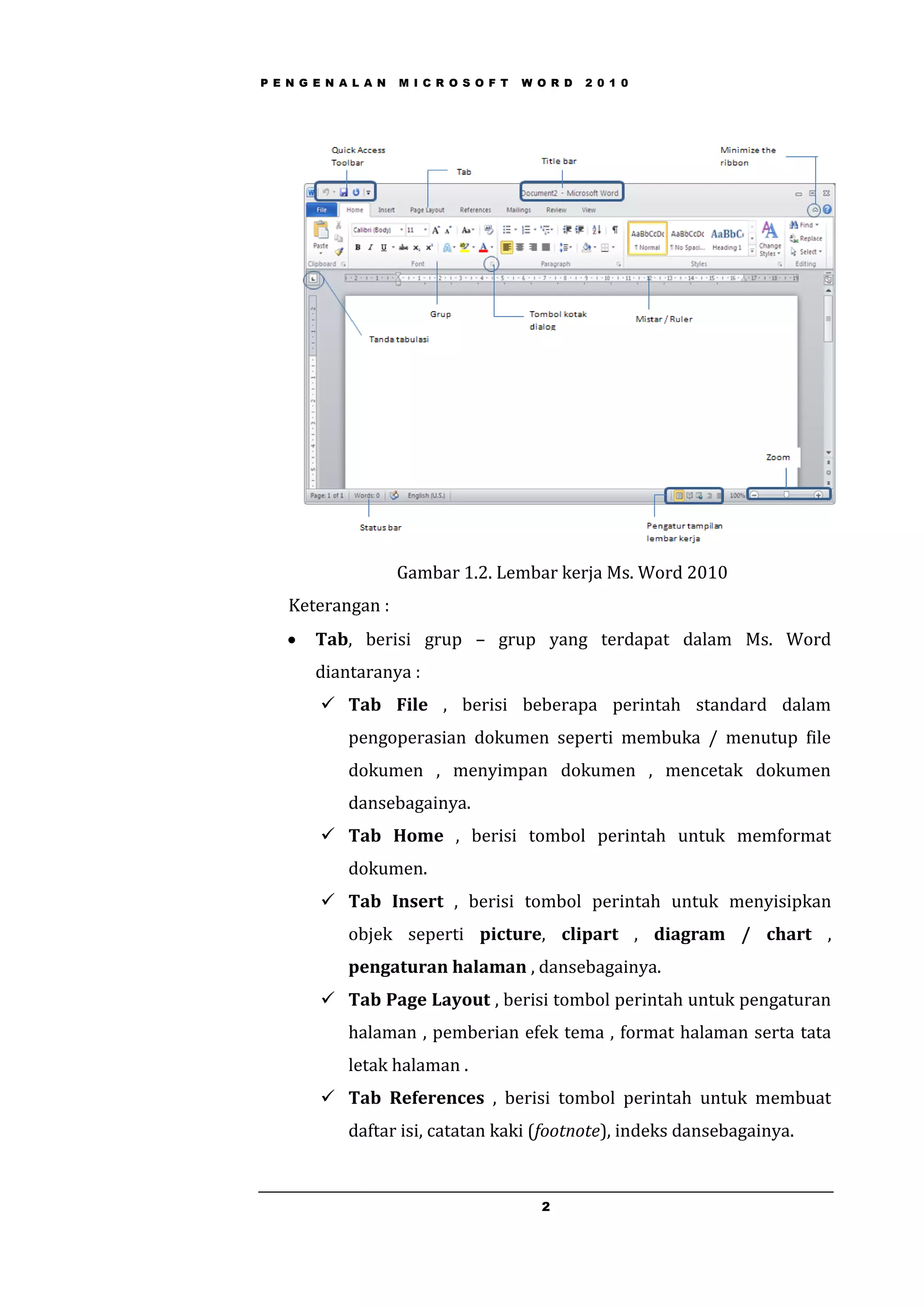 Format modul praktek word 2010 28 feb 2013 edited | PDF