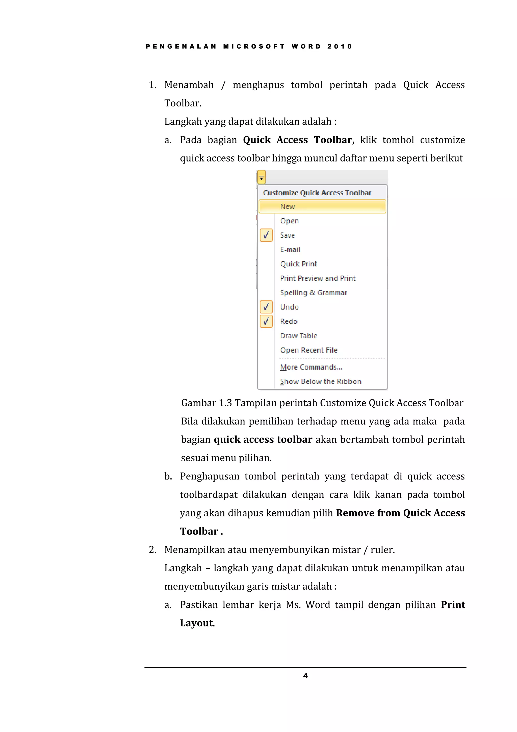 Format modul praktek word 2010 28 feb 2013 edited | PDF