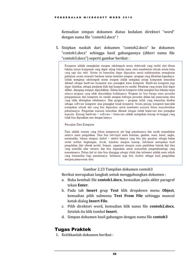 Format modul praktek word 2010 28 feb 2013 edited | PDF