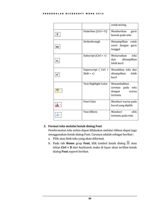 Format modul praktek word 2010 28 feb 2013 edited | PDF