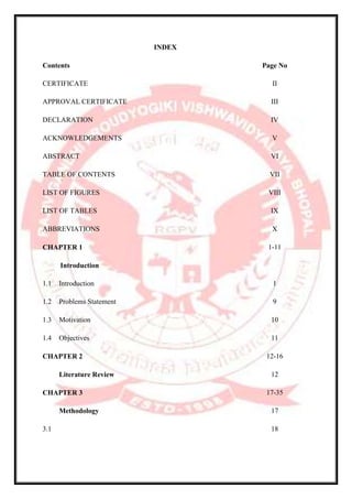 Format mtech synopsis | PDF