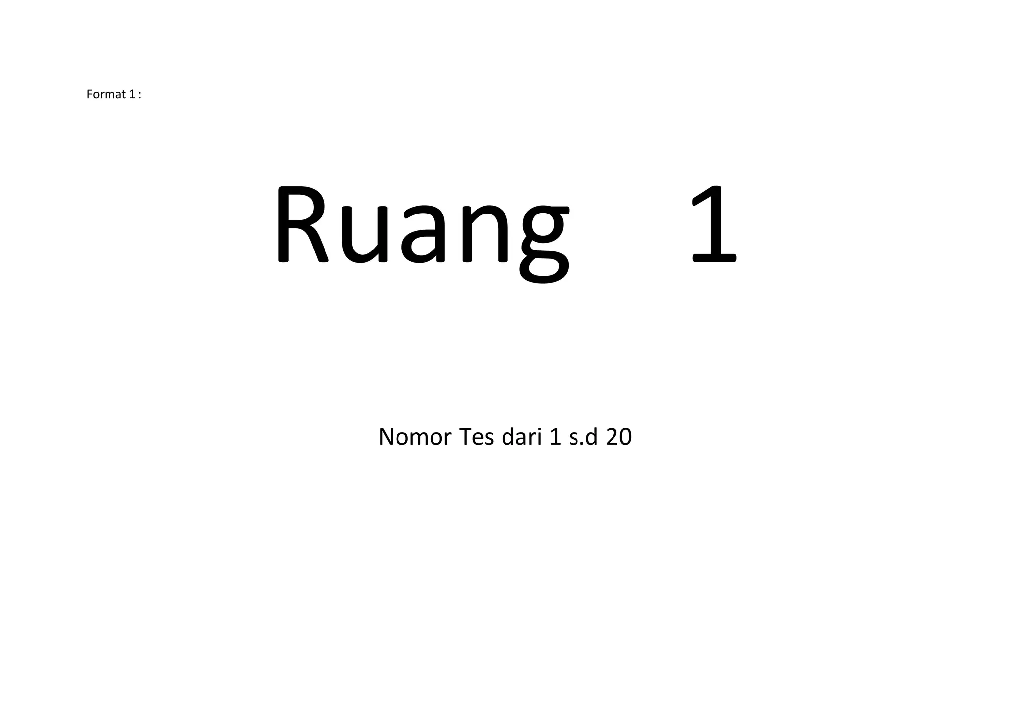 Format nomor meja tambahan | DOCX