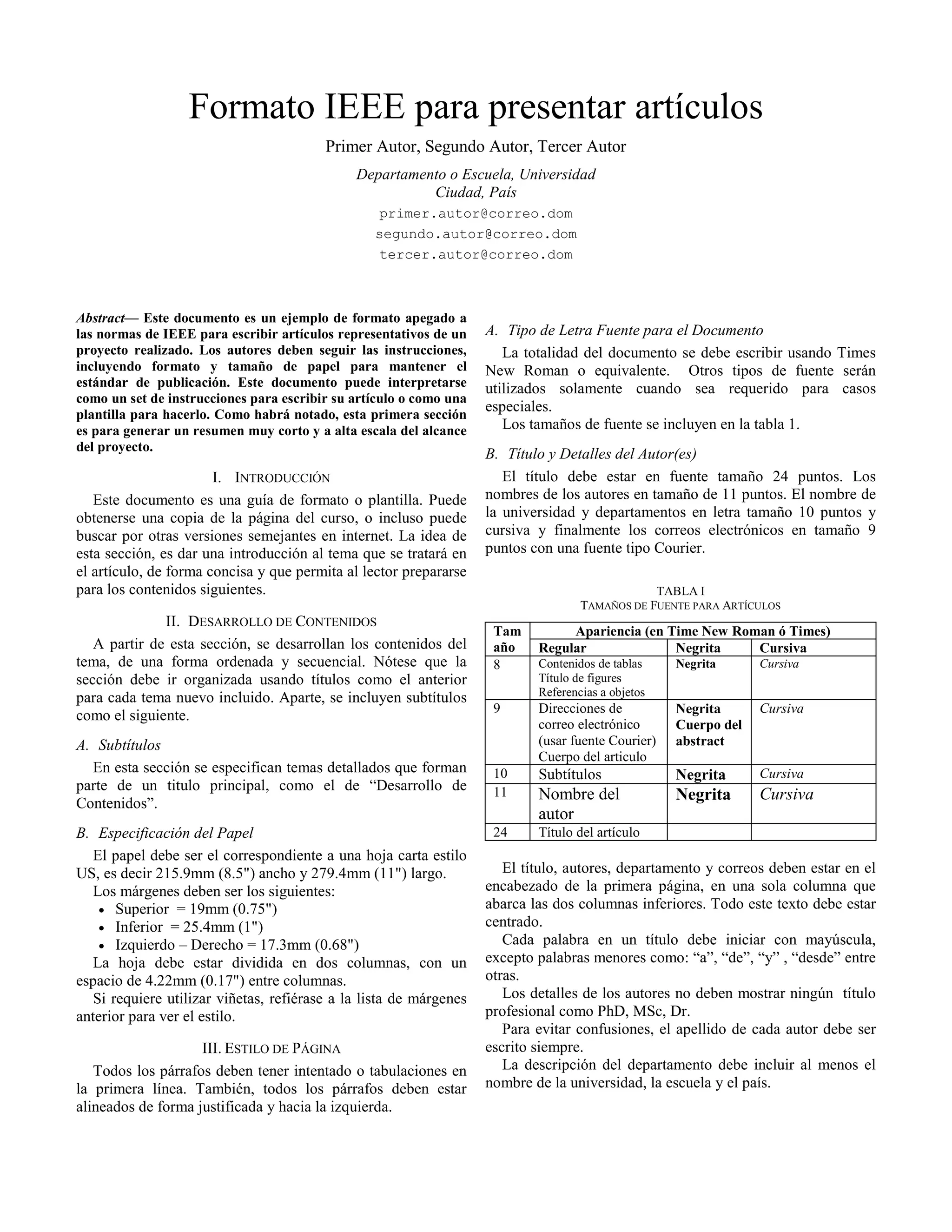 FORMATO IEEE PARA ESCRIBIR ARTICULOS | PDF