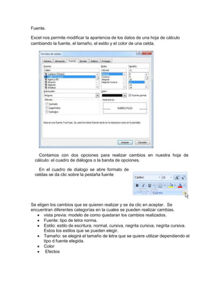 Formato de celdas[1] | DOCX | Computing | Technology & Computing