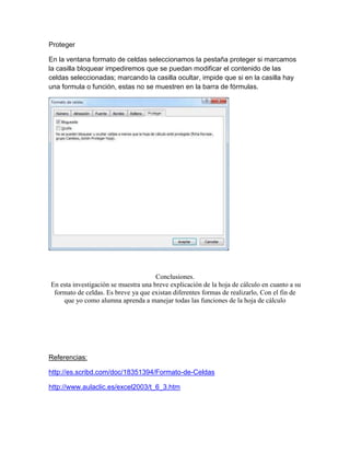 Formato de celdas[1] | DOCX | Computing | Technology & Computing