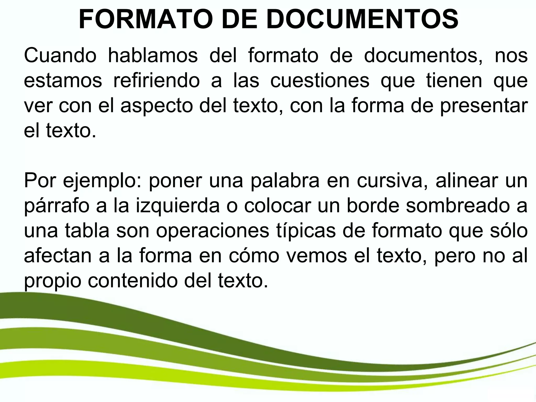 Formato de documentos, uso de plantillas | PDF