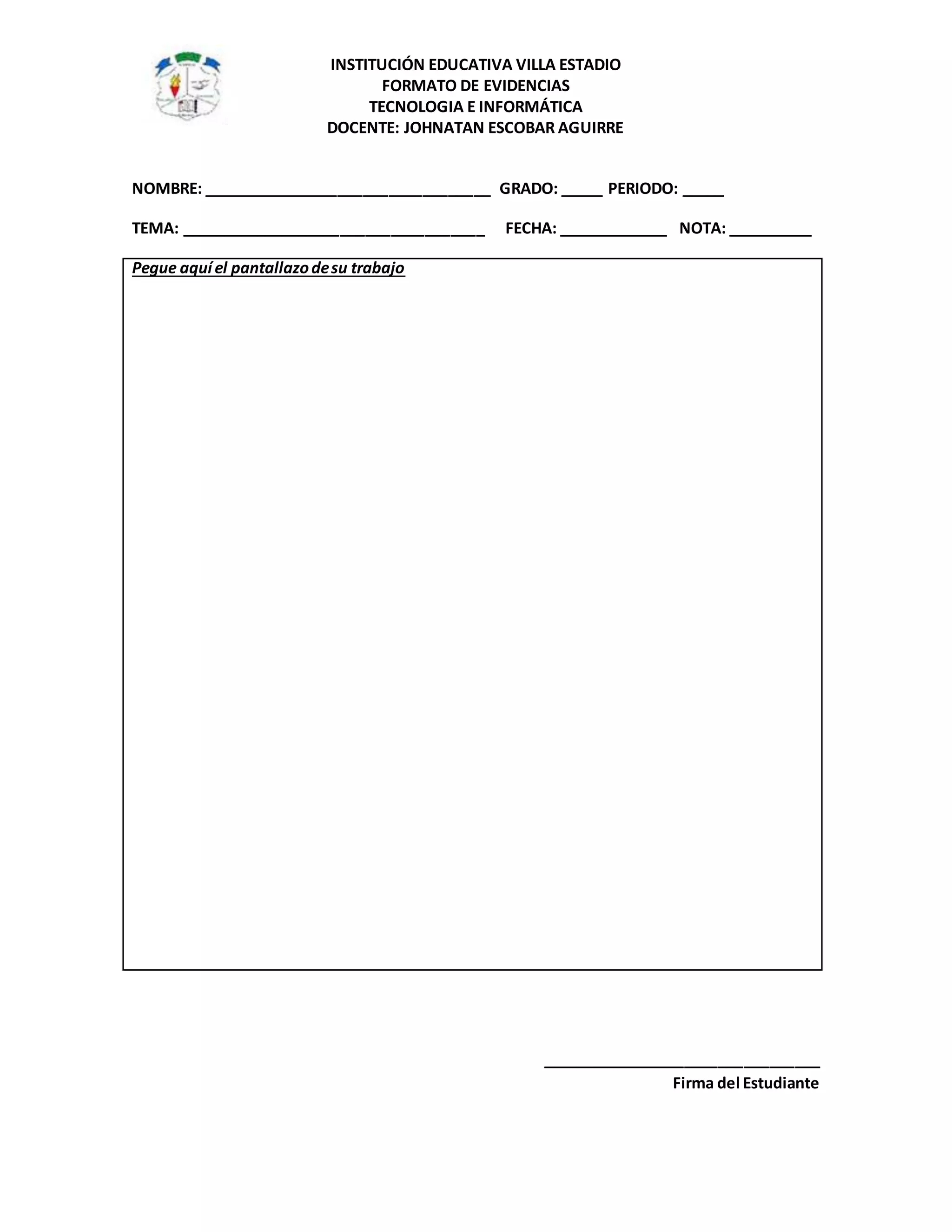 Formato de evidencias - Portafolio | PDF