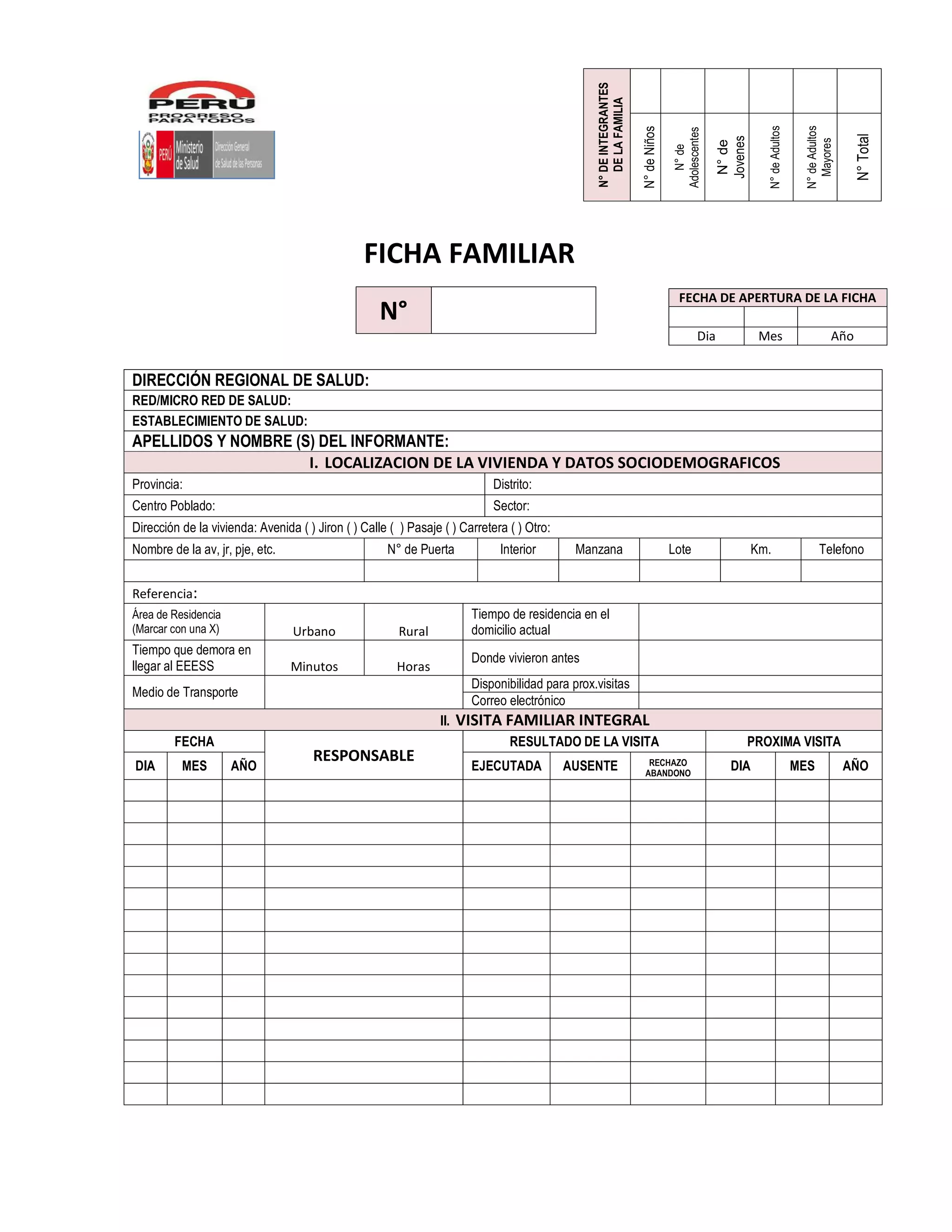 Hoja De Información Familiar FORMULARIO DE FAMILIA – WORKING