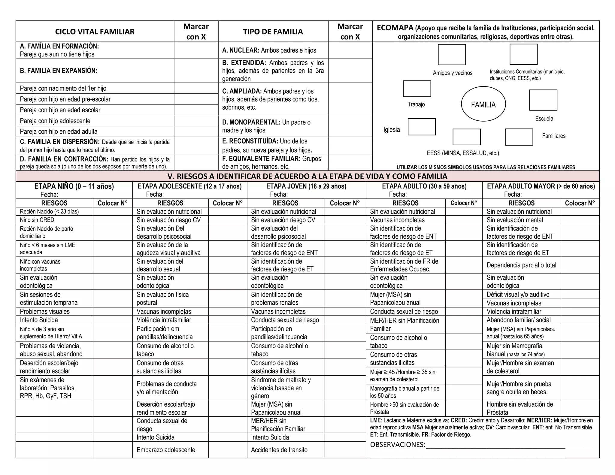 Hoja De Información Familiar FORMULARIO DE FAMILIA – WORKING