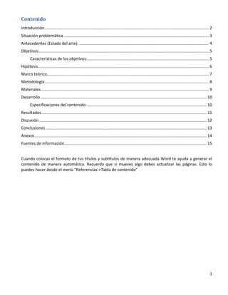 Formato de reporte de investigación | PDF