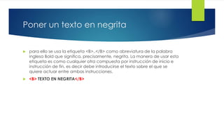 Formato de texto y caracteres especiales | PPTX