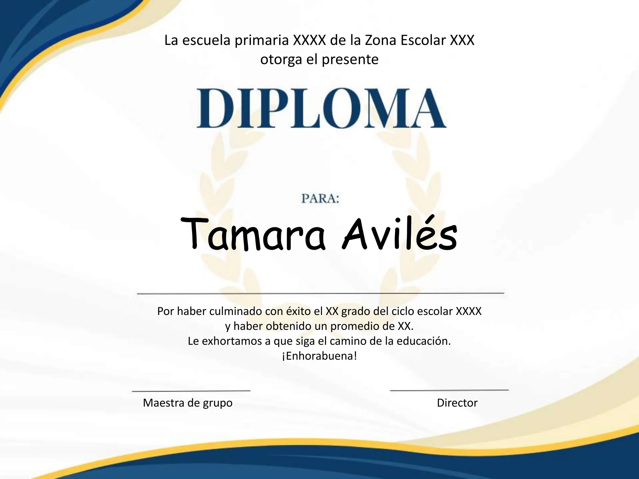 FORMATO DIPLOMAS FORMALES000000000 00(1).pptx | Graduation | Personal ...