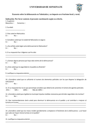 Formato Encuesta | PDF