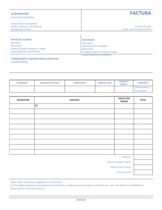 Formato factura | PDF