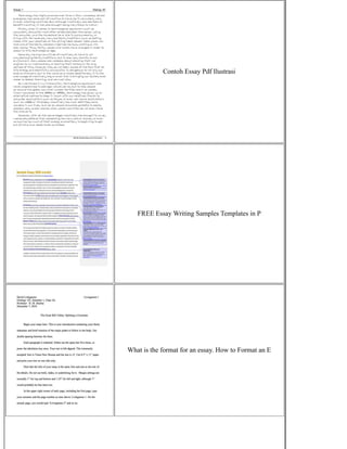 Format Of An Essay Writing | PDF