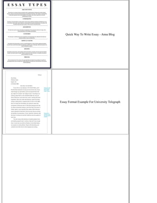 Format Of An Essay Writing | PDF