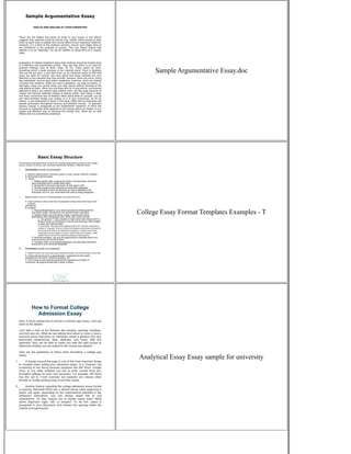 Format Of An Essay Writing | PDF