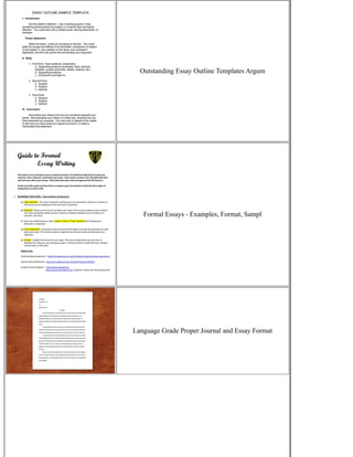 Format Of An Essay Writing | PDF