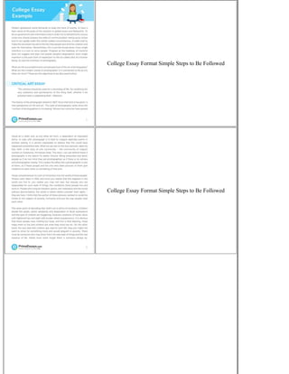 Format Of An Essay Writing | PDF