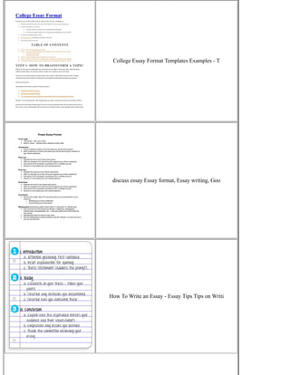 Format Of An Essay Writing | PDF