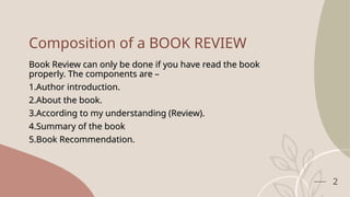 Format of Book Review akhyan .......ppt by | PPT