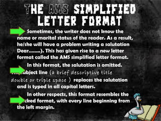 Format of business letter | PPT
