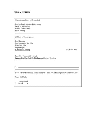 Format of directed writing (paper 1) | DOC