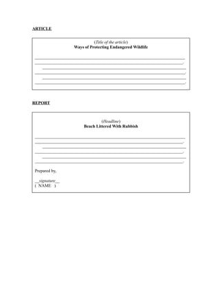 Format of directed writing (paper 1) | DOC