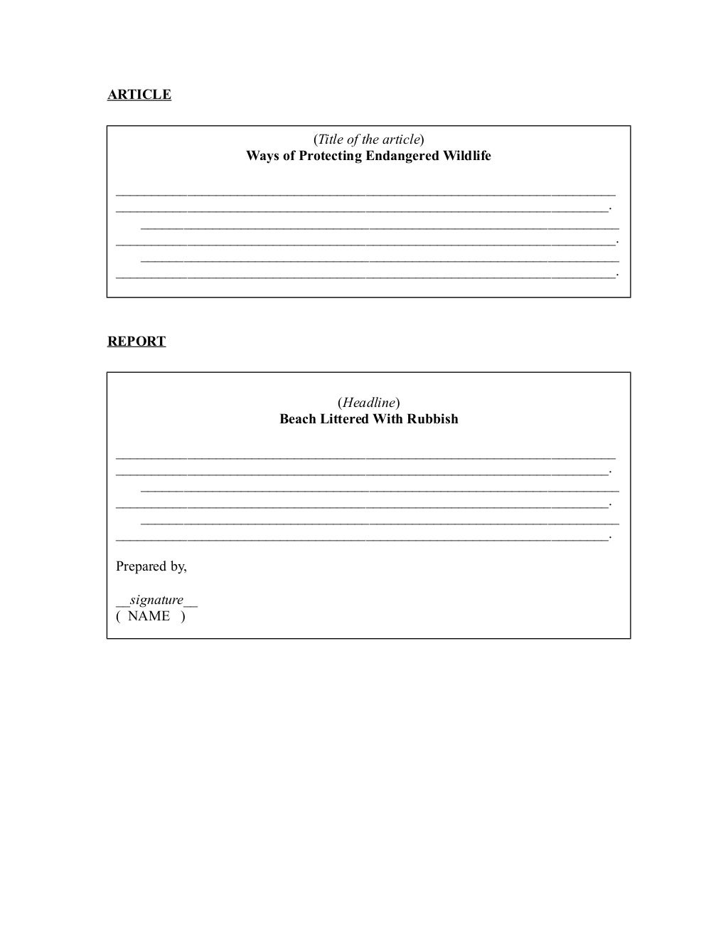 Format Of Directed Writing paper 1 Format Of Directed Writing paper 1