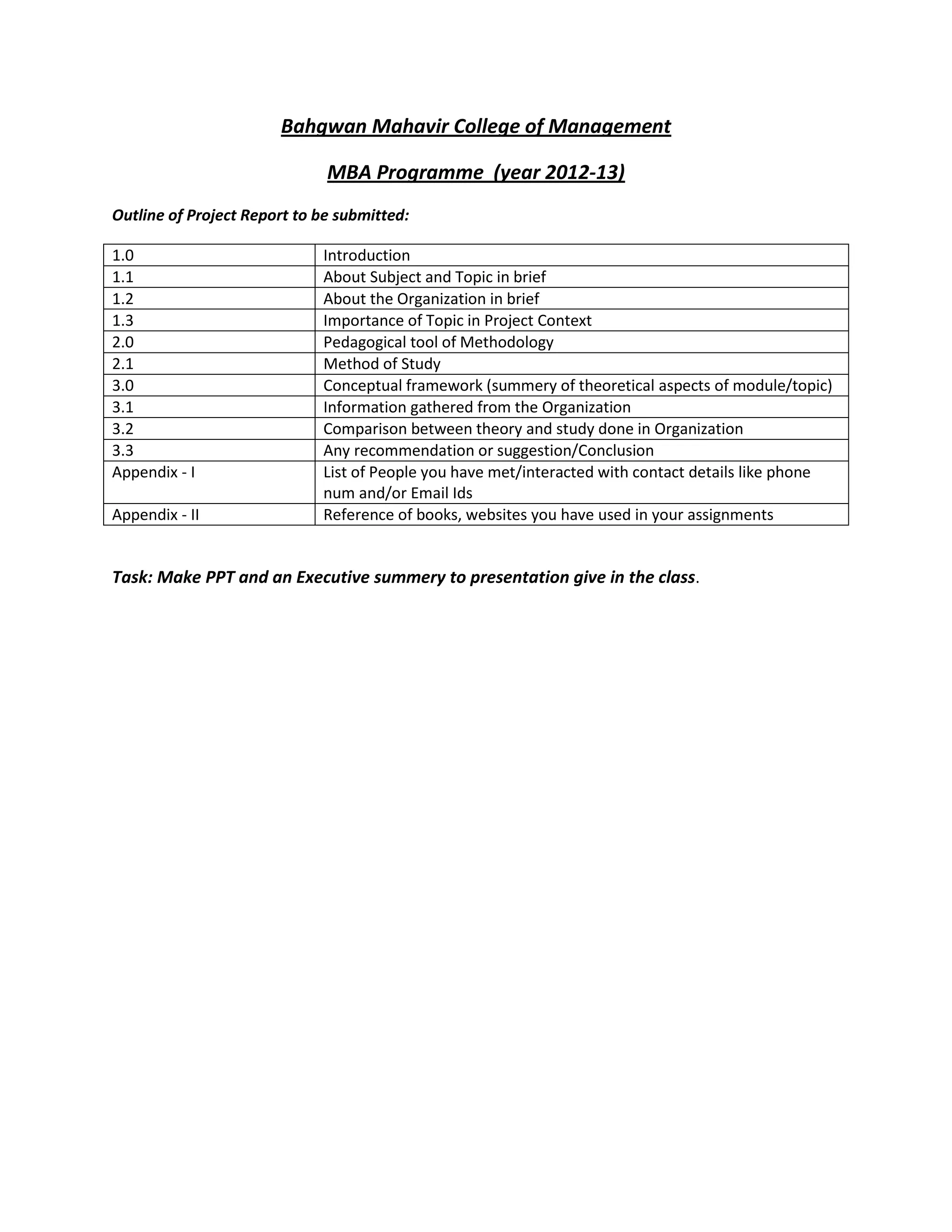 Format of project report | DOCX