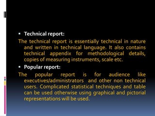 Format of research report | PPTX