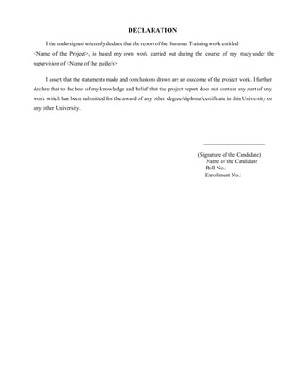 Format of Summer Training Report BBA pdf.pdf