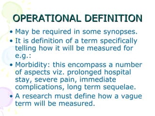 Format Of Synopsis | PPT