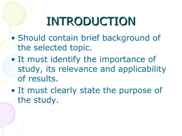 Format Of Synopsis | PPT
