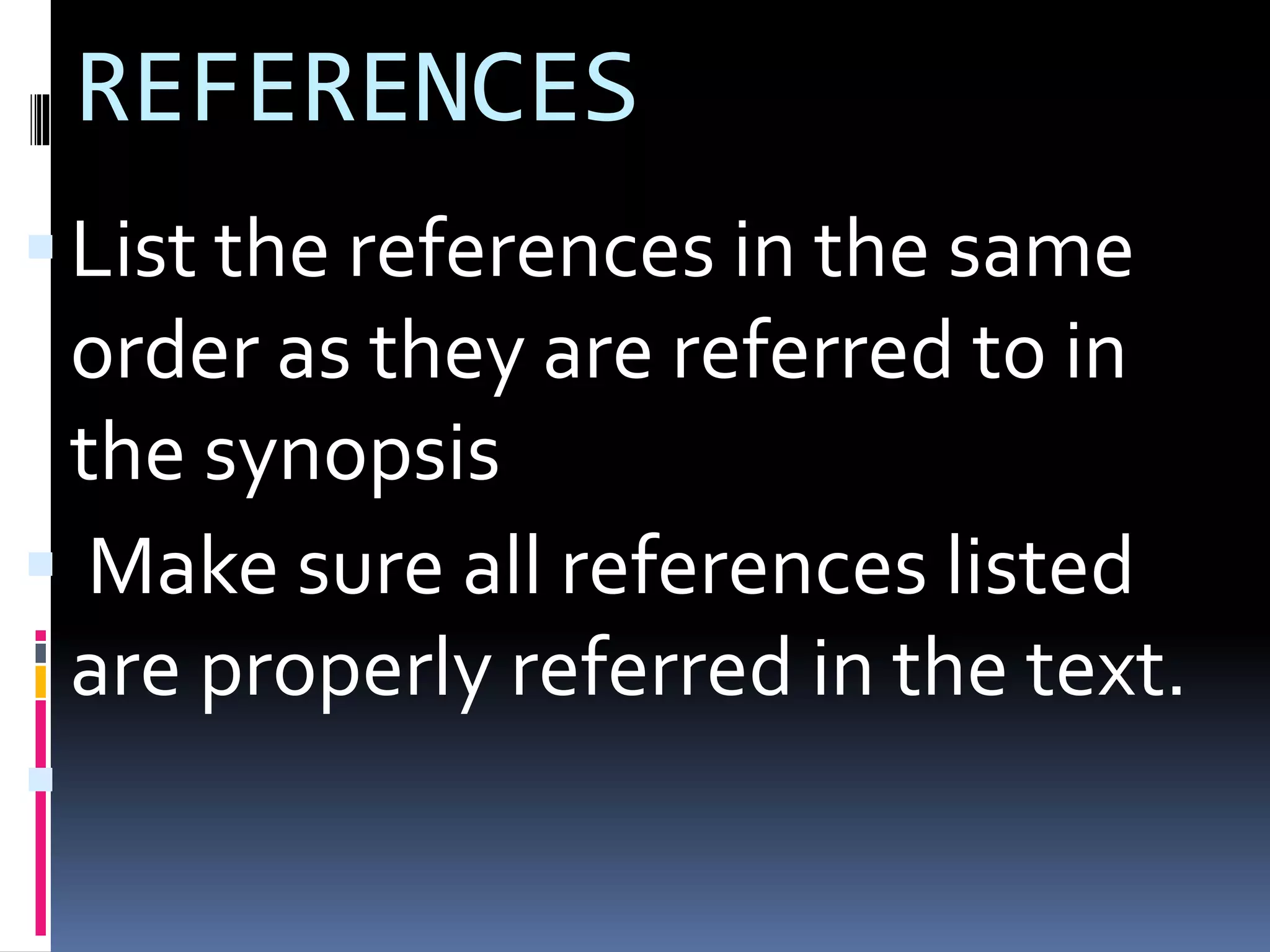 Format of synopsis | PPT