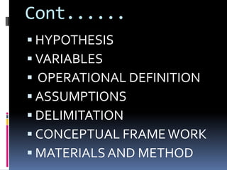 Format of synopsis | PPT