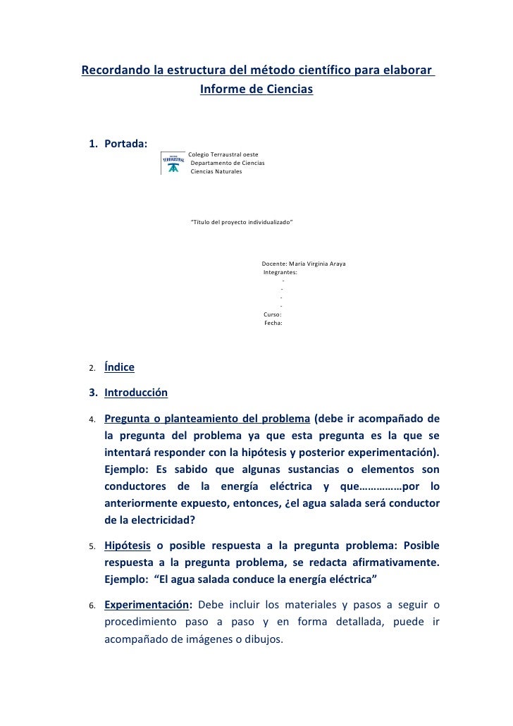 Que Es Un Informe Cientifico Y Cuales Son Sus Caracteristicas ...