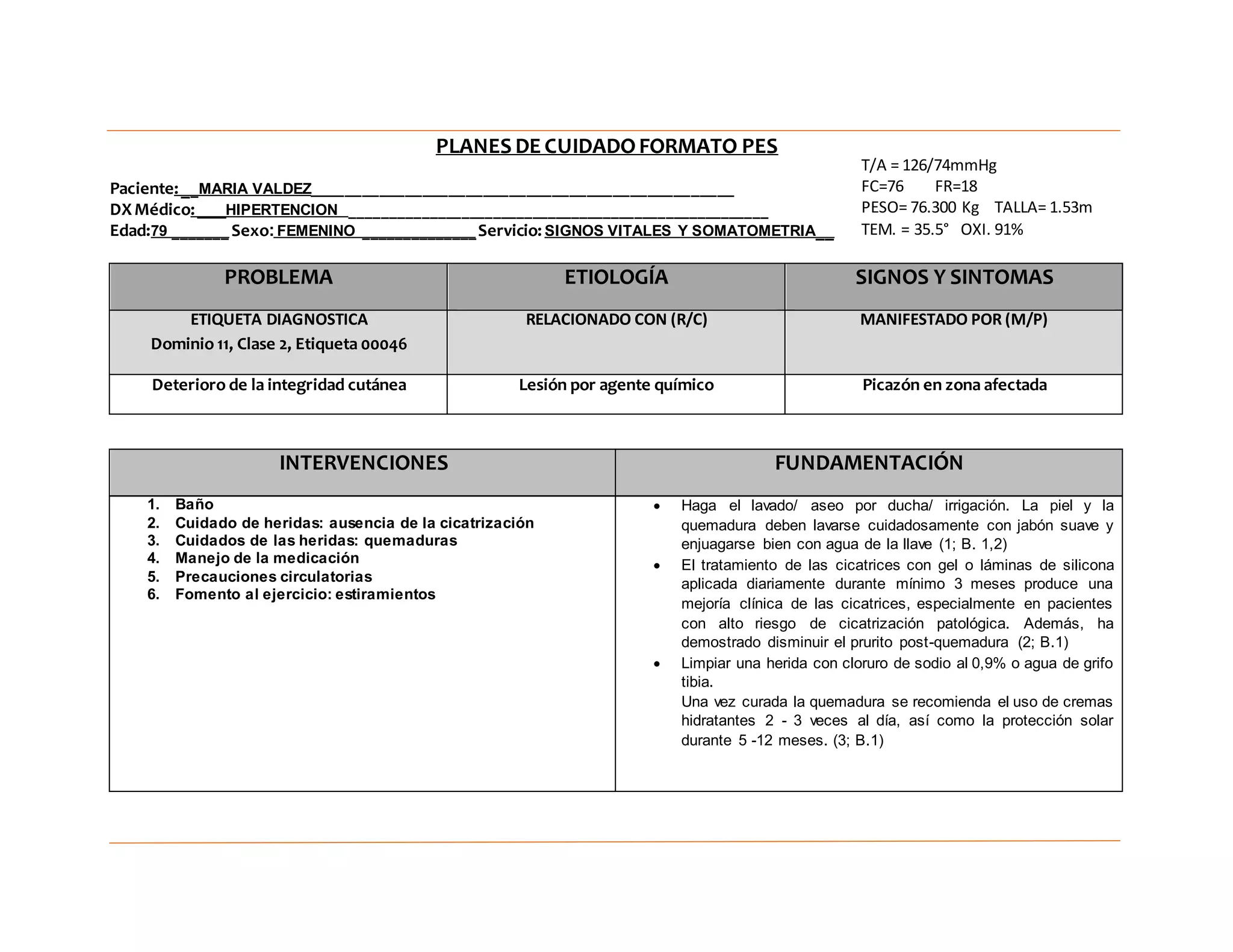 Formato p.e.s. ( ejemplo) | DOCX