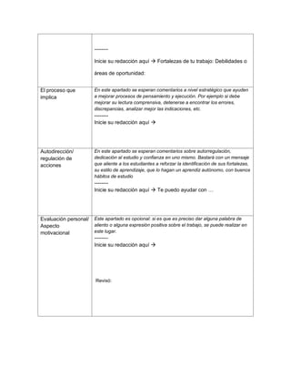 Formato para emitir retroalimentacion, modelo de hattie y timperley | PDF