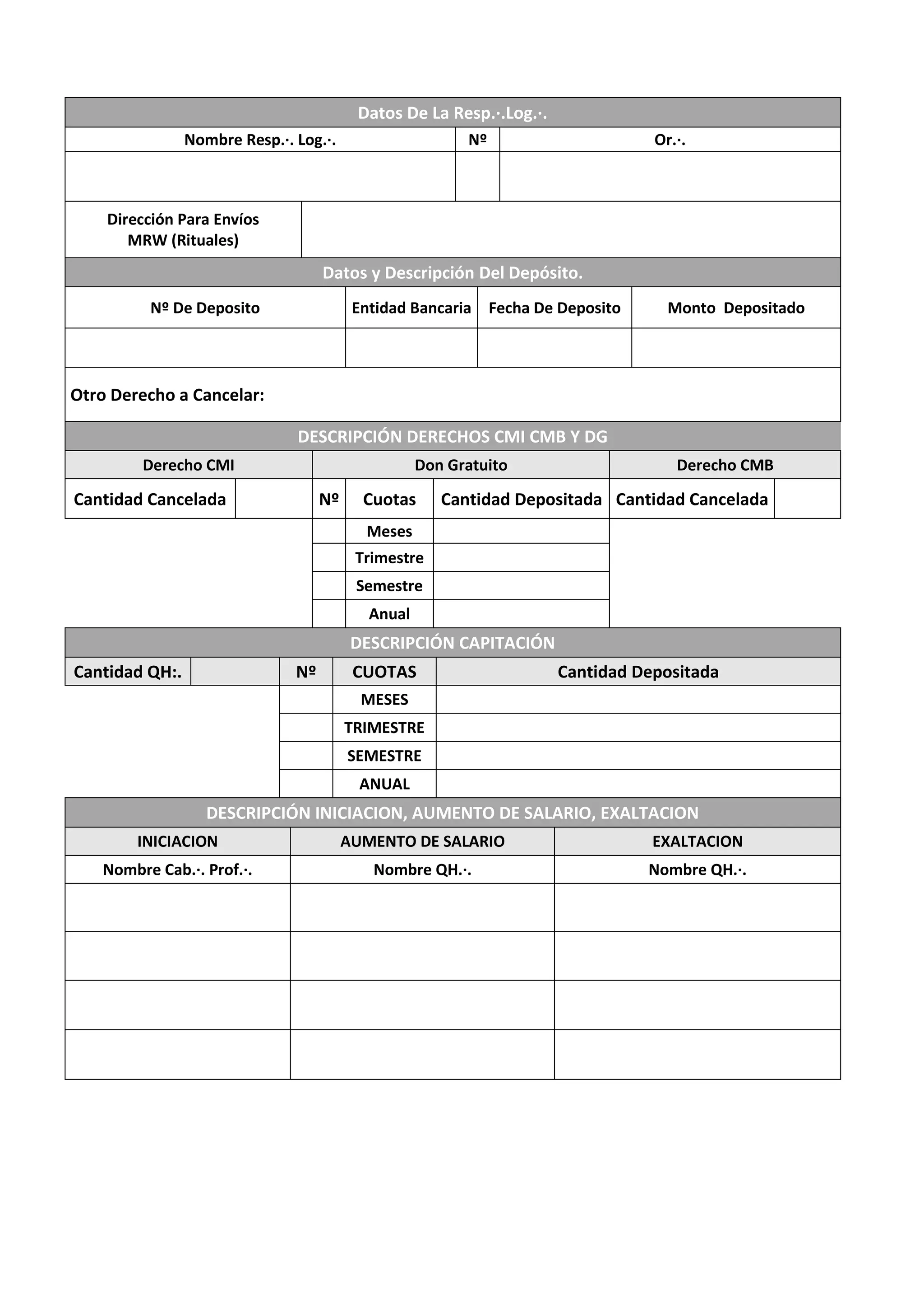 Formato para reportar pago | DOCX