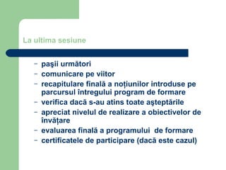 Formator curs de formare | PPT